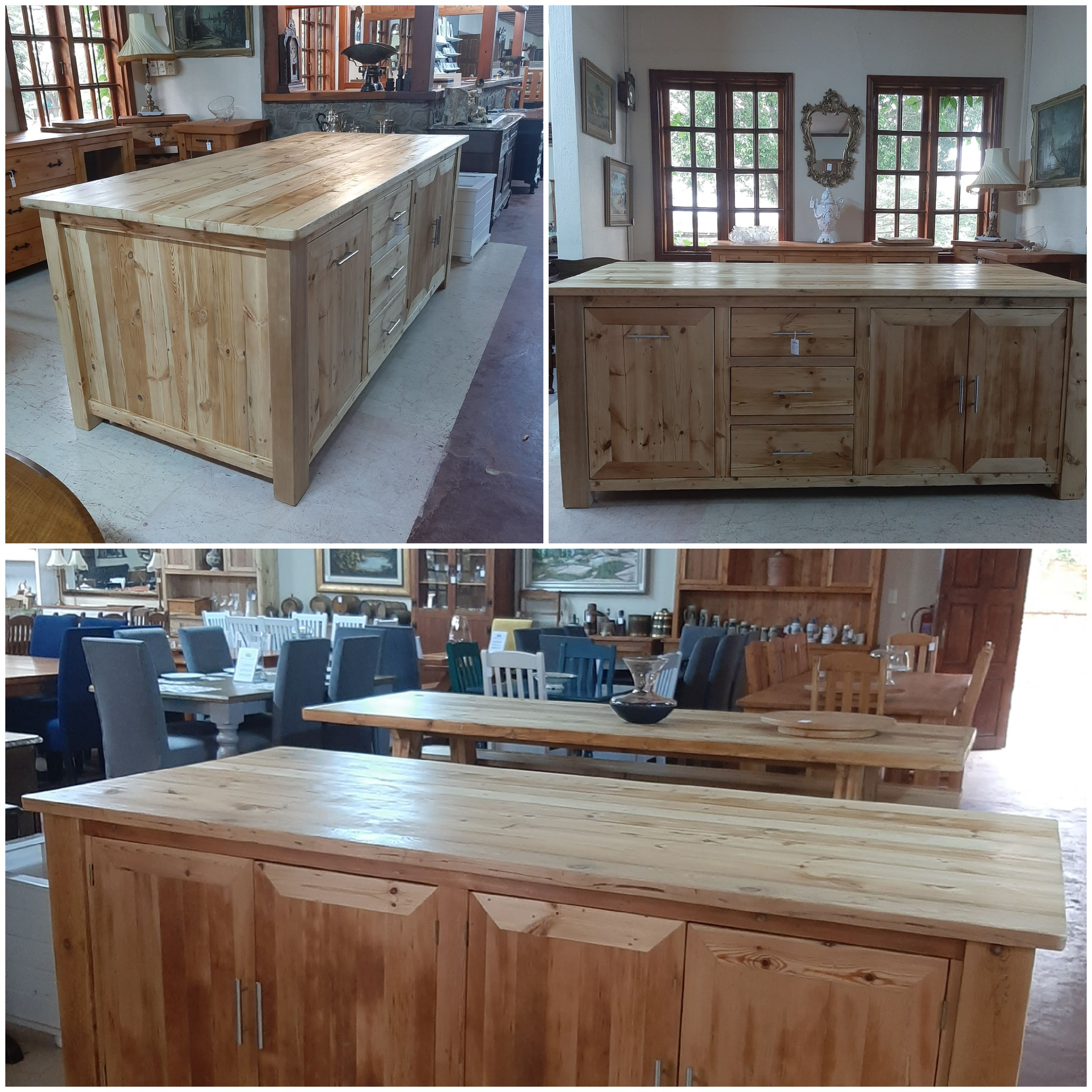 Oregon pine Kitchen Island – Elmswood Country Centre